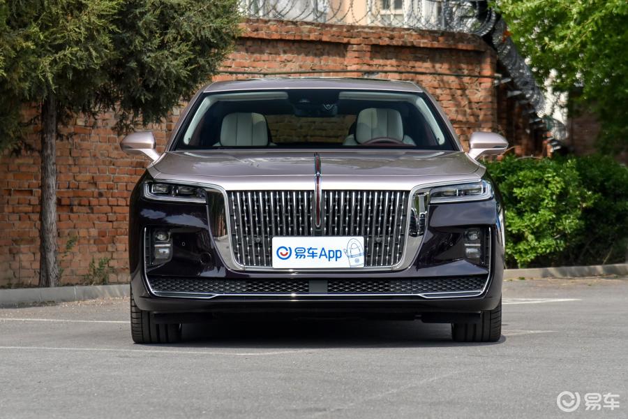 【红旗H92020款3.0T 智联旗领四座版正前水平汽车图片-汽车图片大全】-易车