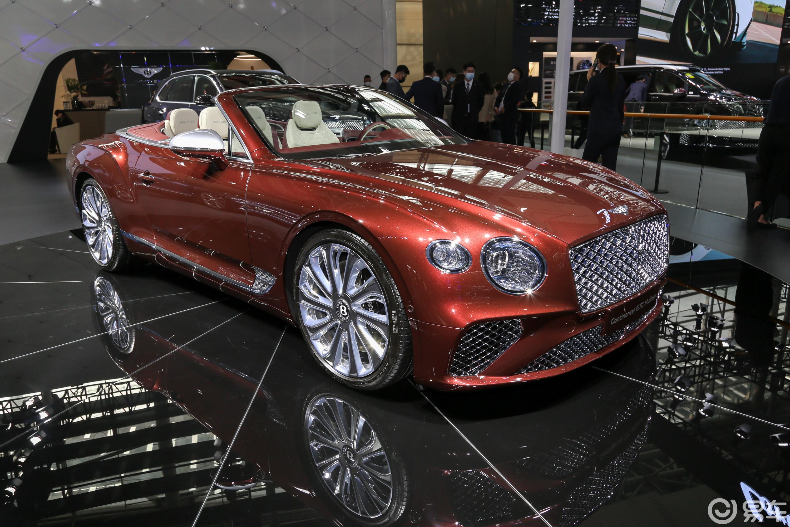 【欧陆GT 6.0T W12 Mulliner 敞篷版侧前45度车头向右水平图片-汽车图片大全】-易车