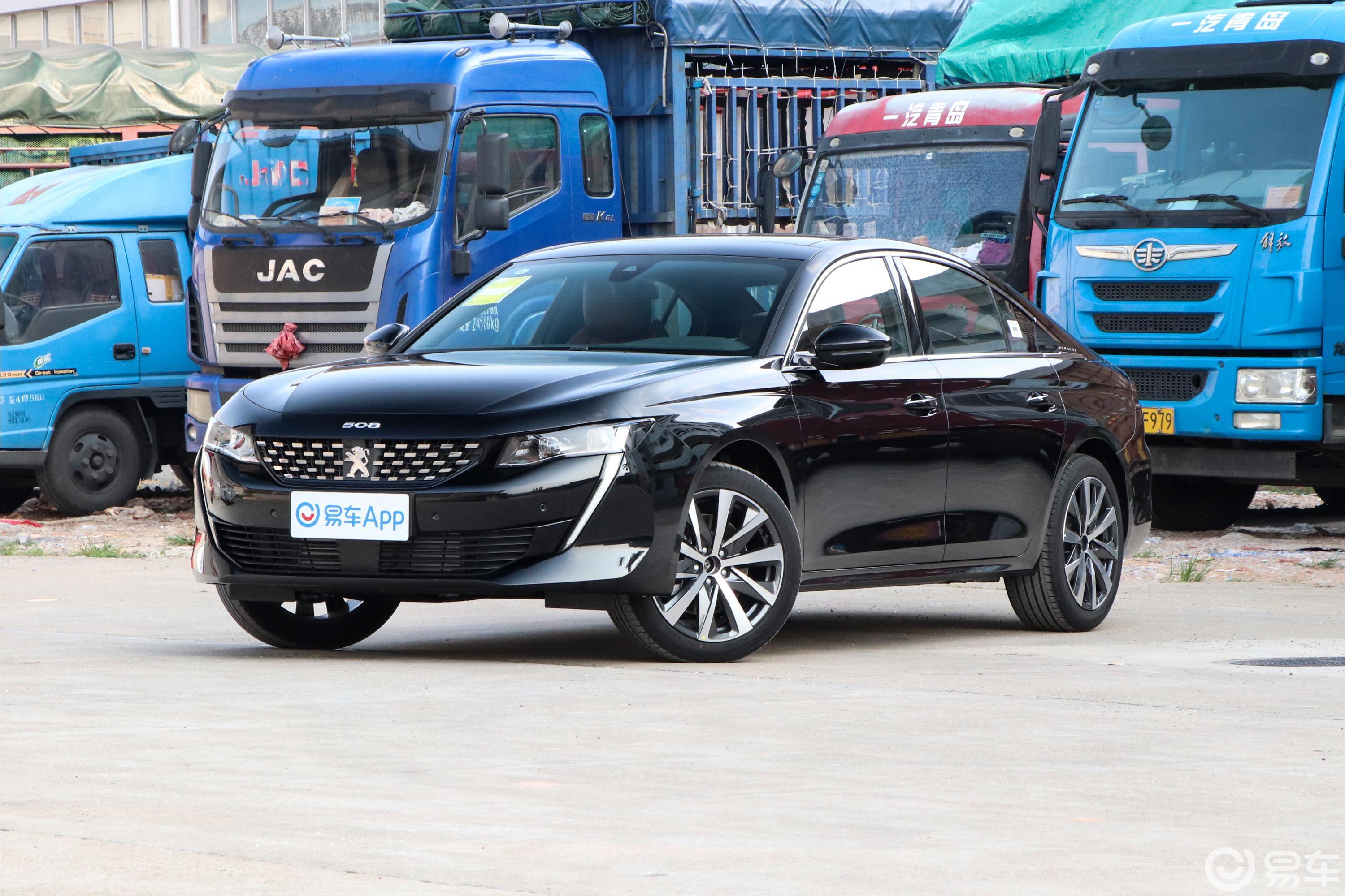 【标致508L400THP 驭动版侧前45度车头向左水平图片-汽车图片大全】-易车