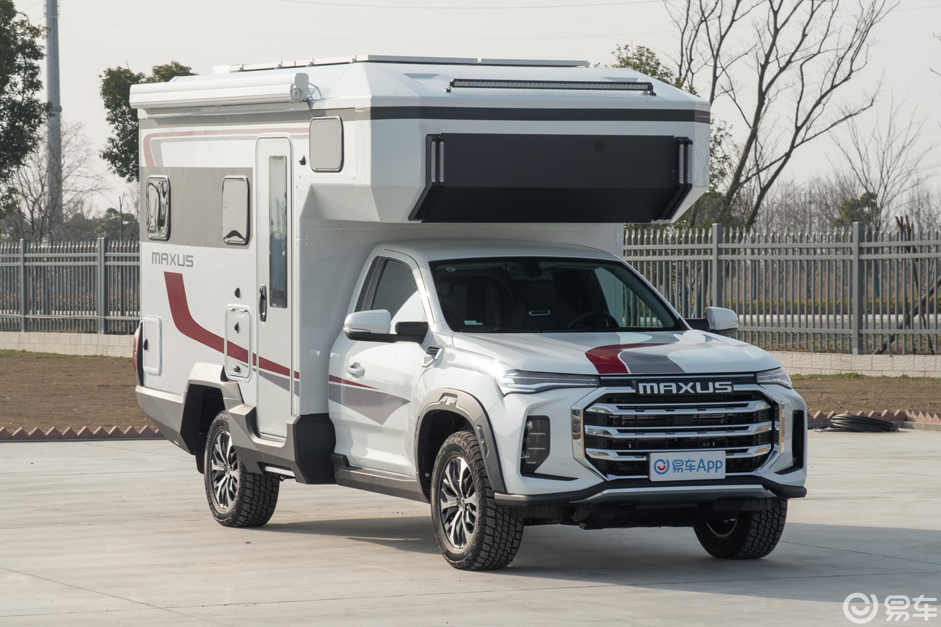 【上汽大通MAXUS T90房车探索家T90 2.0T 皓月白侧前45度车头向右水平图片-汽车图片大全】-易车