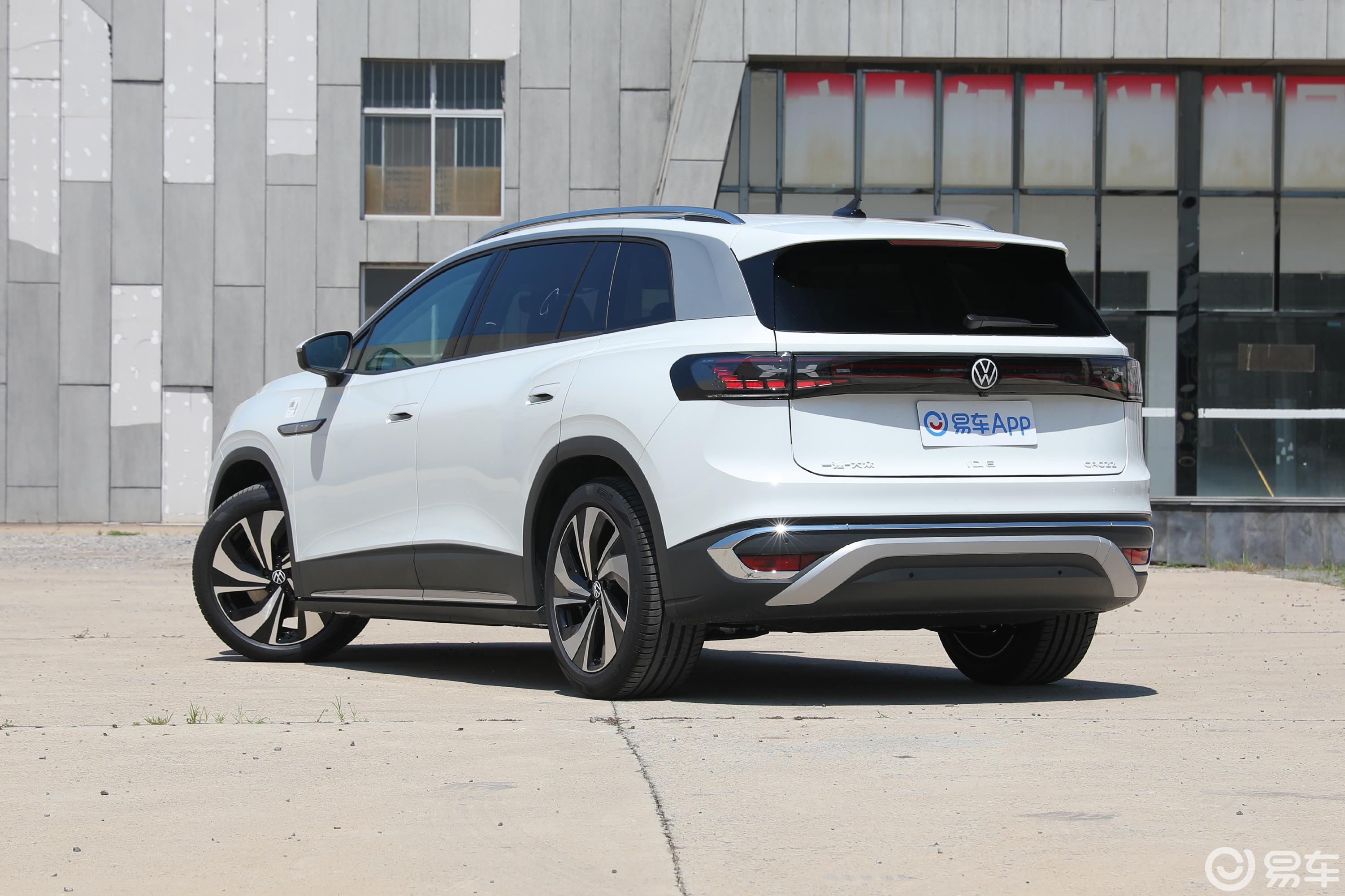【ID.6 CROZZ460km 标准续航PURE版侧后45度车头向左水平图片-汽车图片大全】-易车