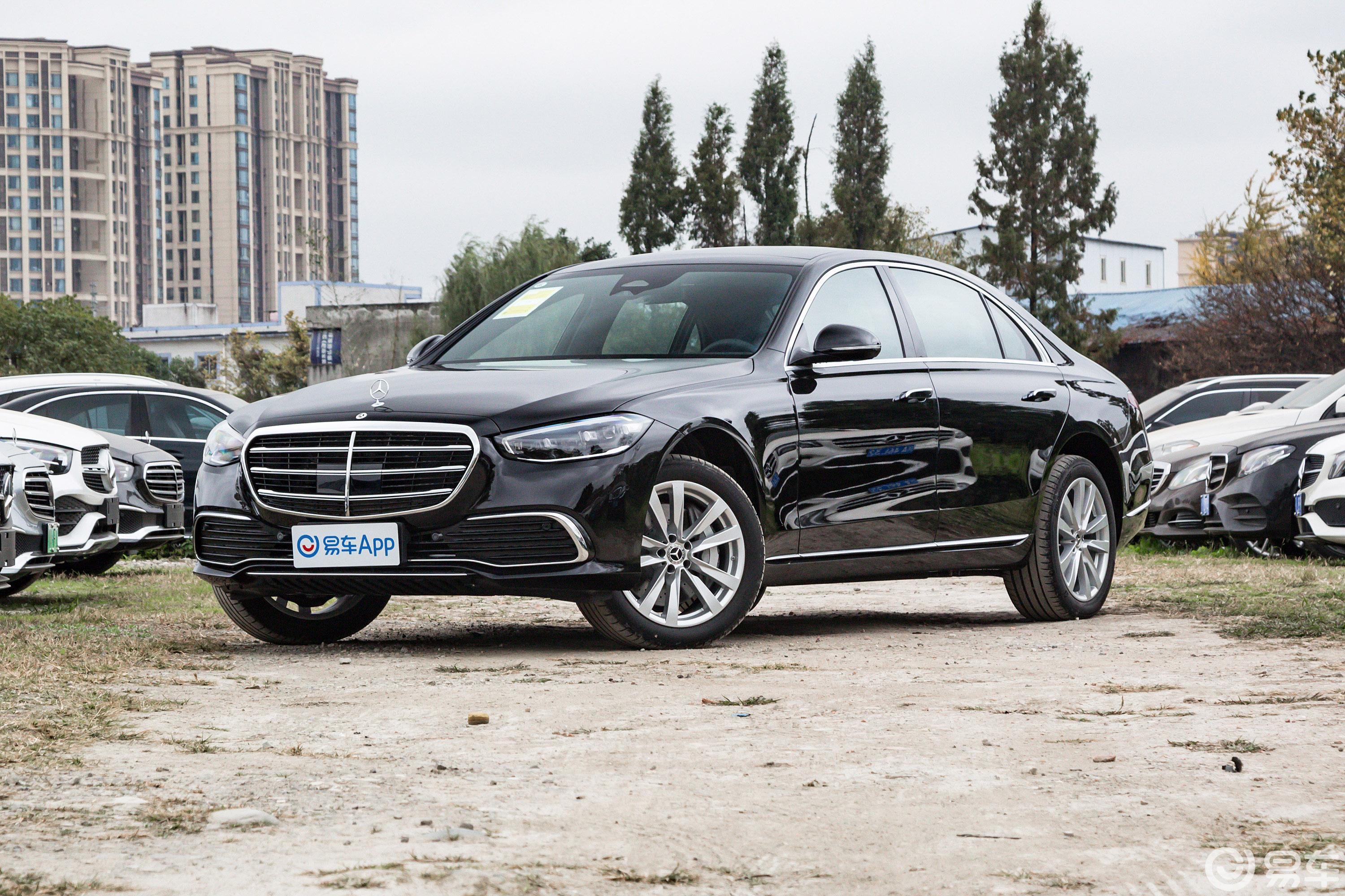 【奔驰S级S 400 L 商务型侧前45度车头向左水平图片-汽车图片大全】-易车