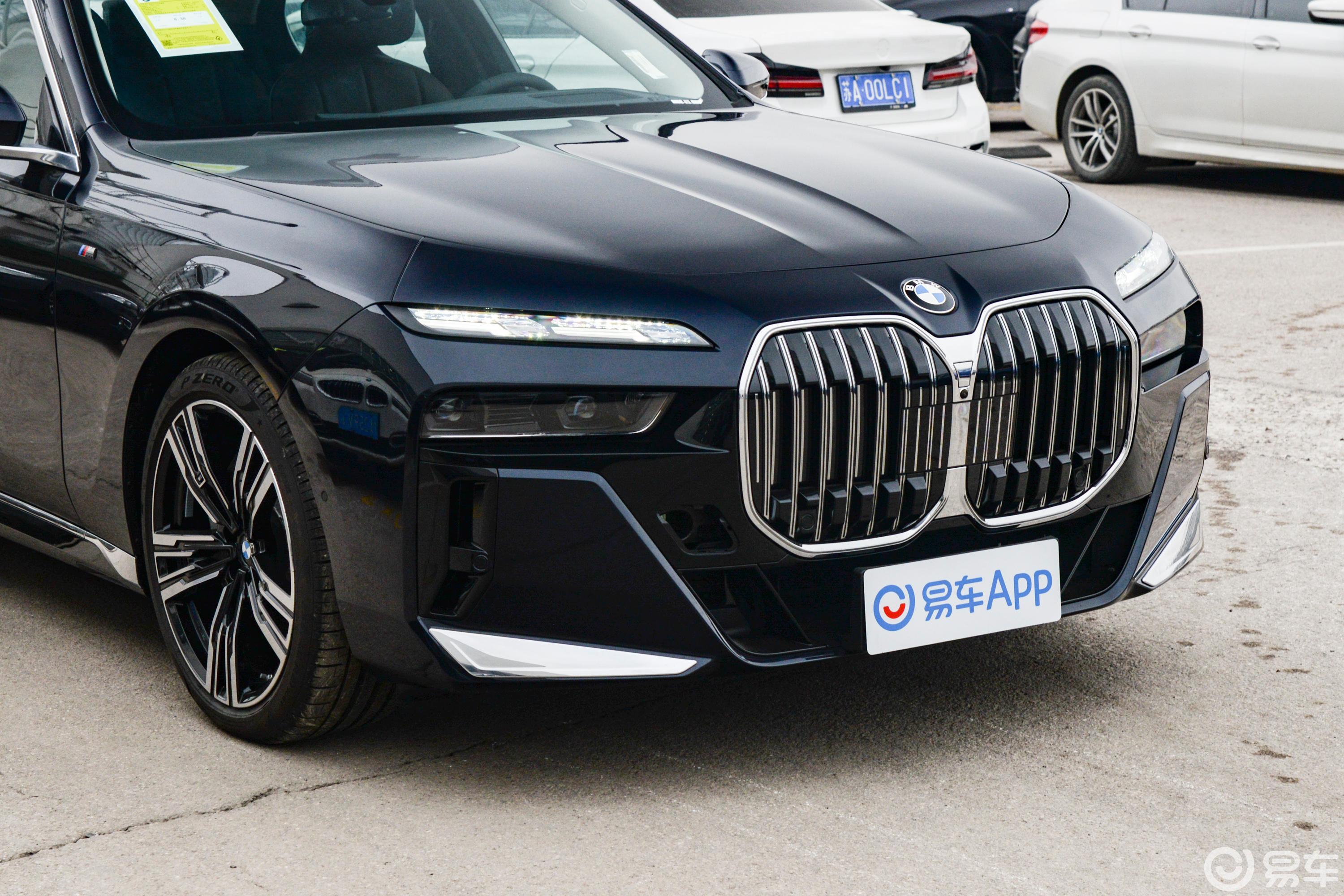 【宝马7系740Li 领先型 M运动套装前格栅侧俯拍图片-汽车图片大全】-易车