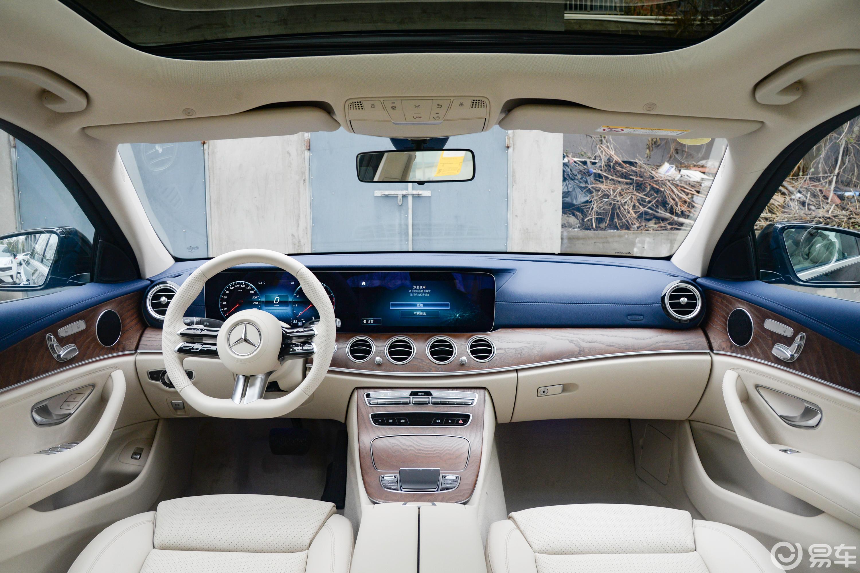 【奔驰E级E 260 L 运动型 4MATIC内饰全景正拍图片-汽车图片大全】-易车