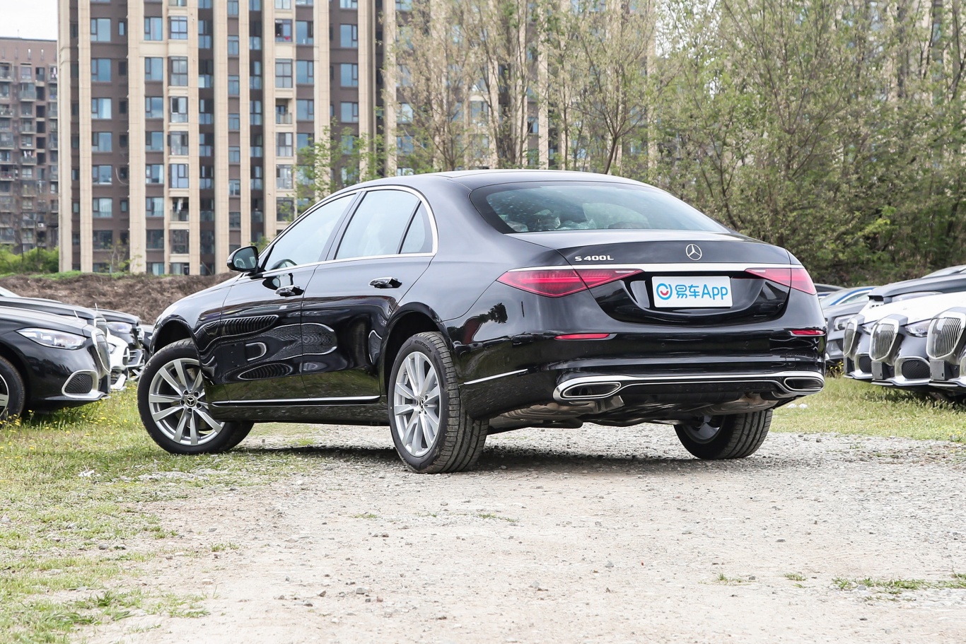【奔驰S级改款 S 400 L 商务型侧后45度车头向左水平图片-汽车图片大全】-易车