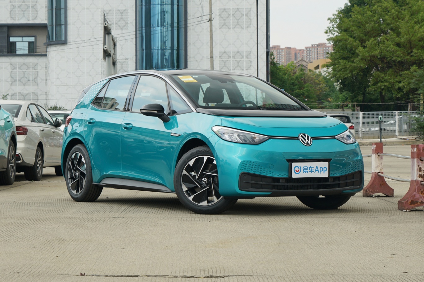 【大众ID.3升级款 450km 纯净智享版侧前45度车头向右水平图片-汽车图片大全】-易车