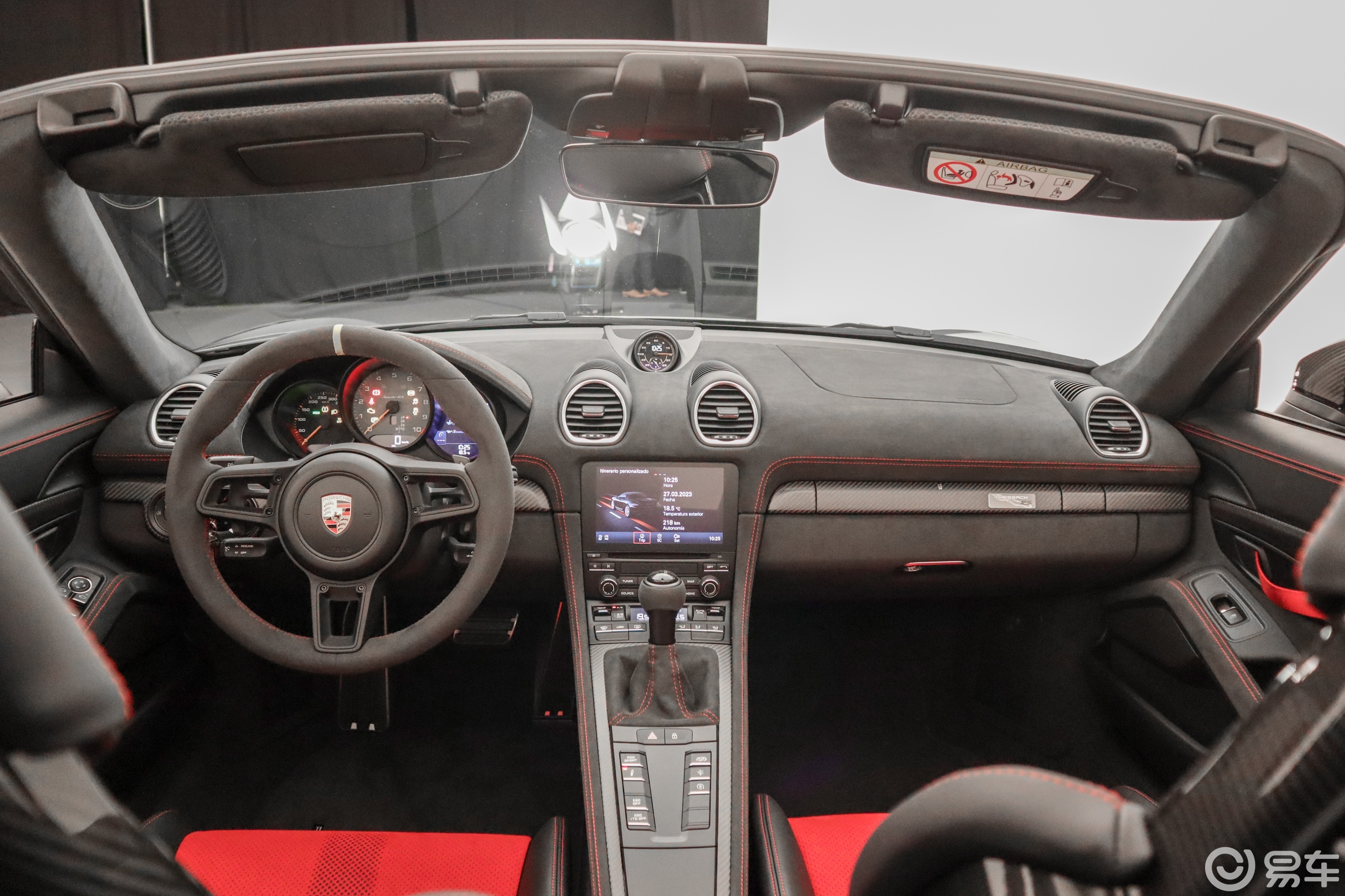 【保时捷718Spyder RS 4.0L内饰全景正拍图片-汽车图片大全】-易车