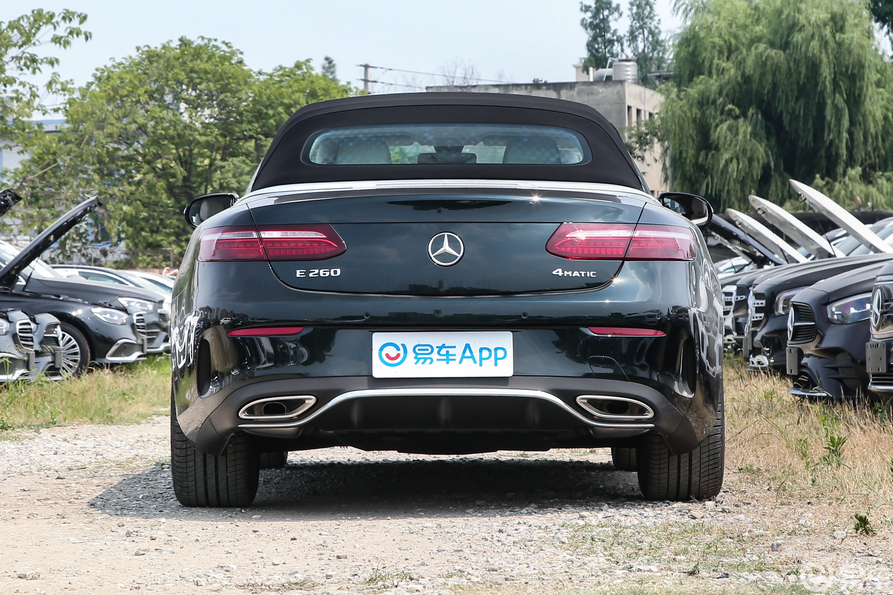 【奔驰E级(进口)改款 E 260 4MATIC 敞篷轿跑车正后水平图片-汽车图片大全】-易车