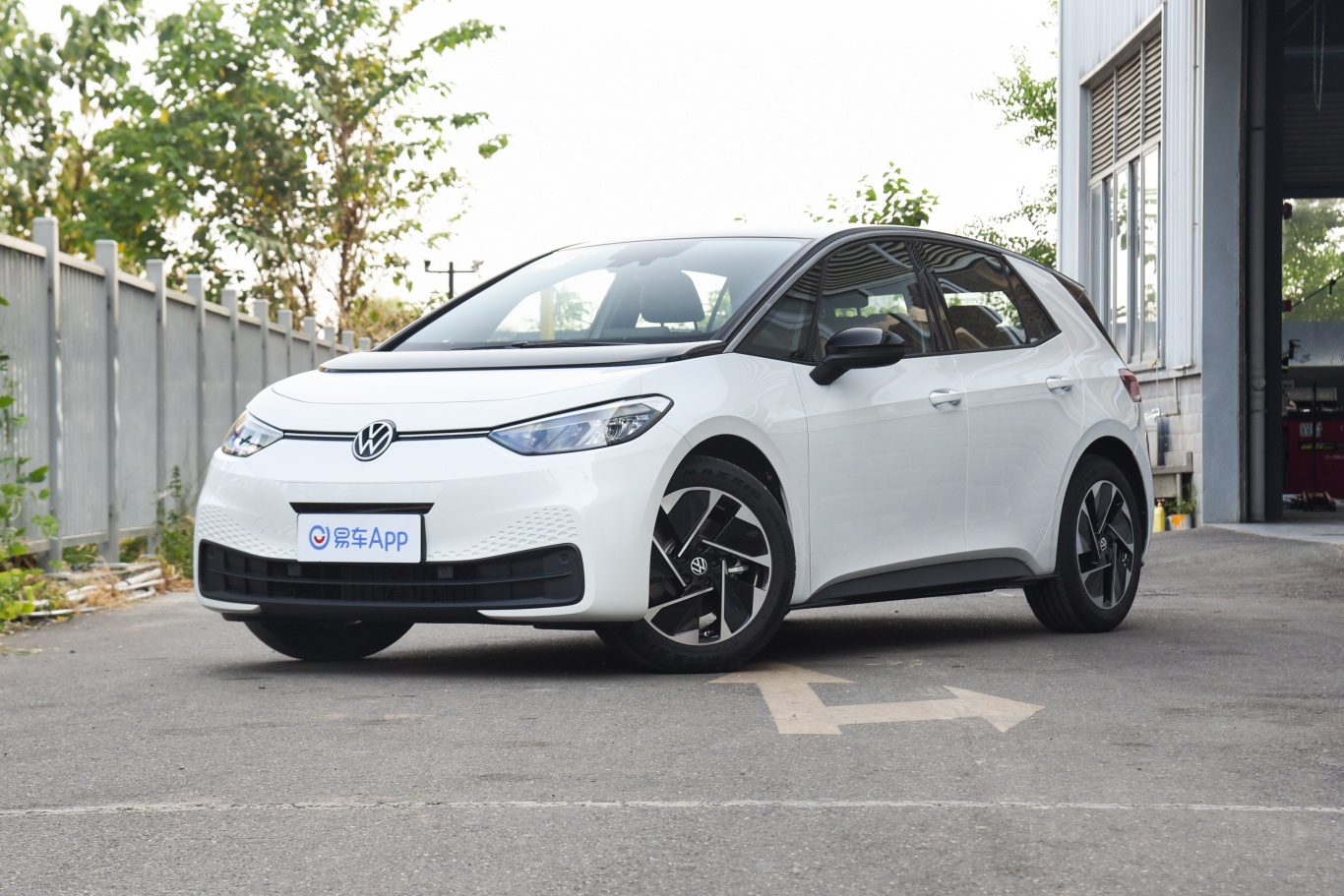 【大众ID.3聪明款 450km 纯净智享版侧前45度车头向左水平图片-汽车图片大全】-易车