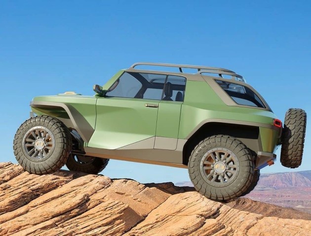 丰田FJ-e纯电越野车渲染图 硬派越野风与电气化浪潮融合_易车